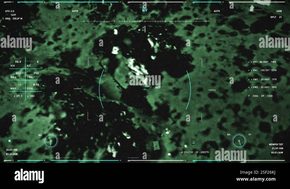 Interface of the modern army system launching the rockets during ...