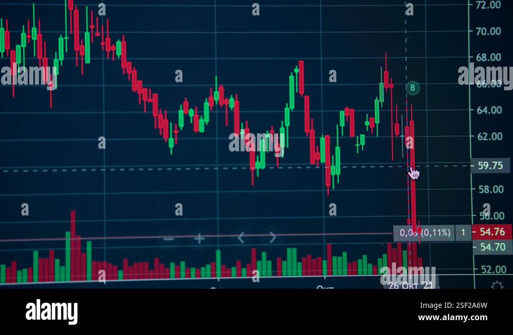 Investor watches stock market stocks on laptop screen Stock Video ...