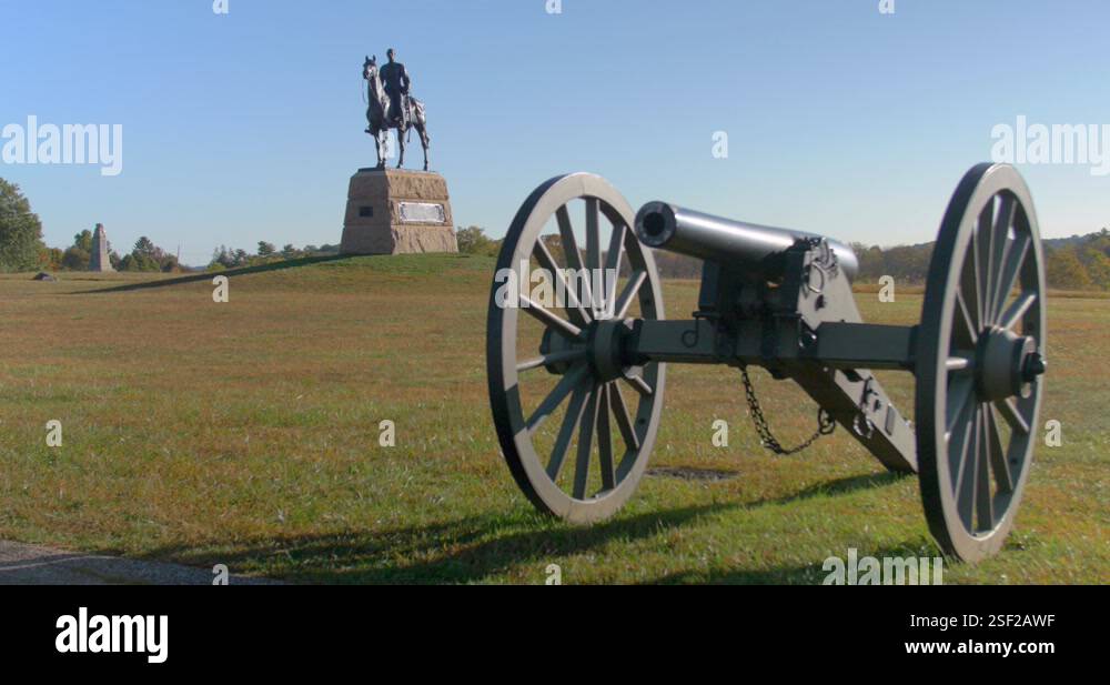 Civil war cannon at gettysburg civil war battlefield Stock Videos & Footage - HD and 4K Video ...