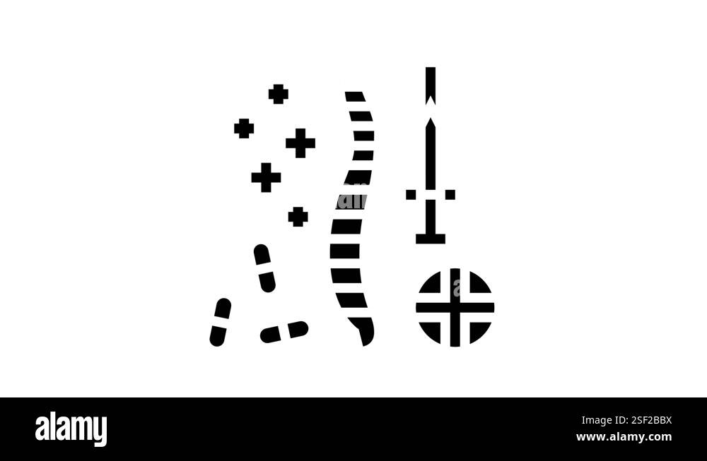 treatment scoliosis glyph icon animation Stock Video Footage - Alamy