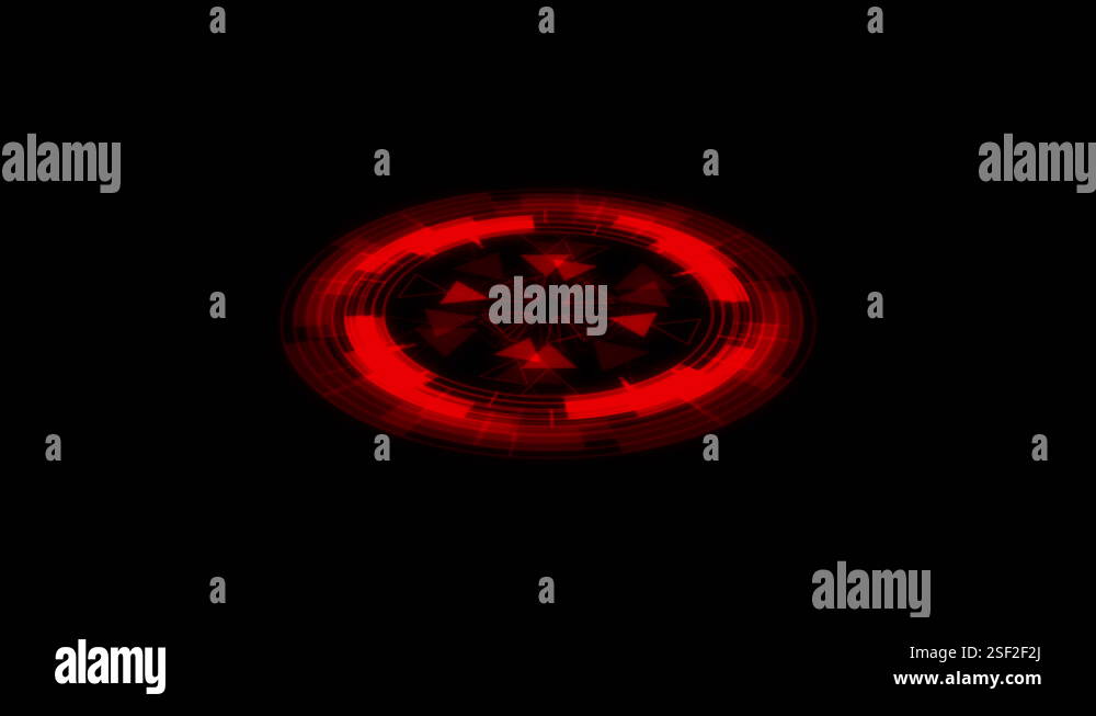 3D Circle Triangle VJ Loop Red Blinking X60 Degrees Animation ...