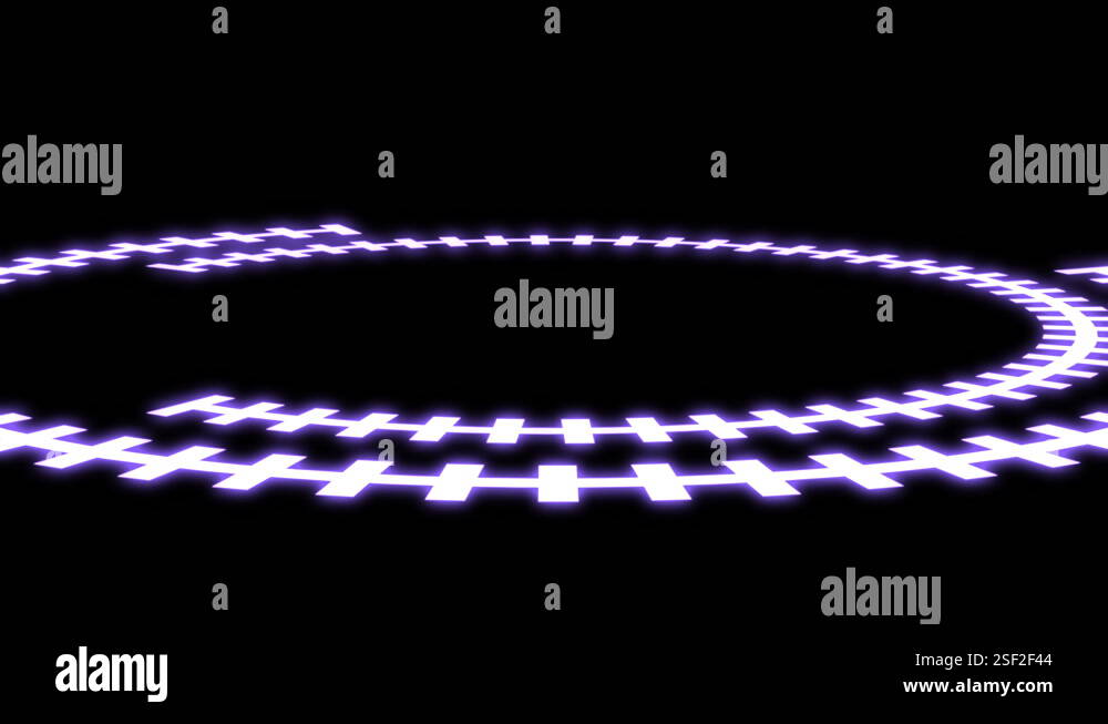 3D Arc Offset C Blinking Purple Large X80 Degrees VJ Loop Animation 01 ...