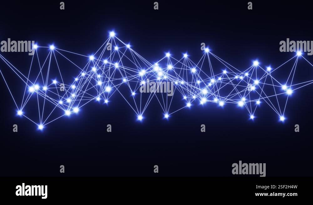 Moving blue star plexus pattern looping 3D animation Stock Video ...