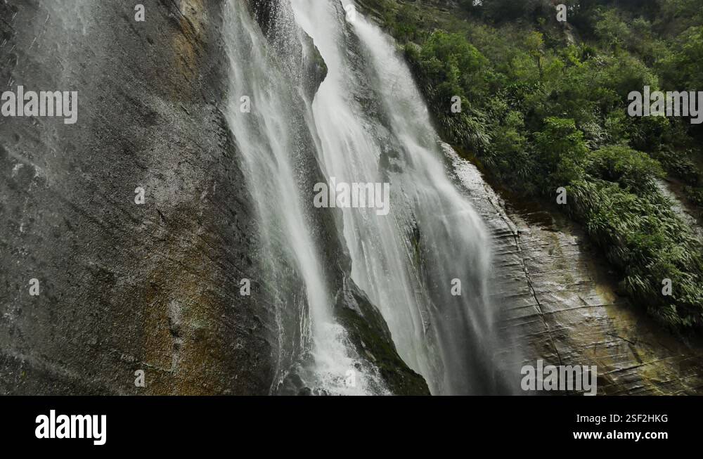 Shine Falls Waterfall in Hawkes Bay, New Zealand Nature Forest - Low ...