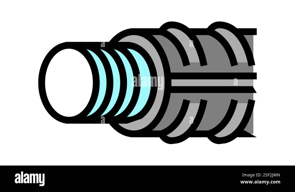 threaded fittings color icon animation Stock Video Footage - Alamy