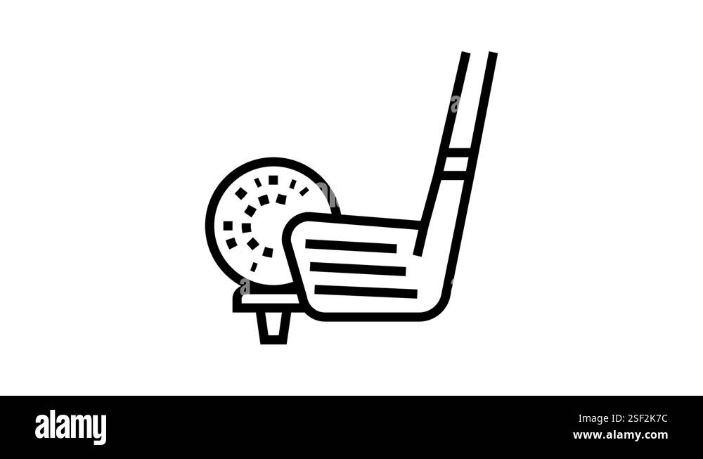 golf game line icon animation Stock Video Footage - Alamy