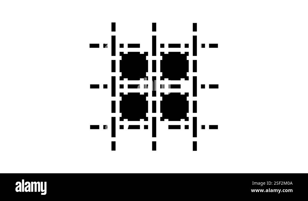 welded wire mesh wwf glyph icon animation Stock Video Footage - Alamy