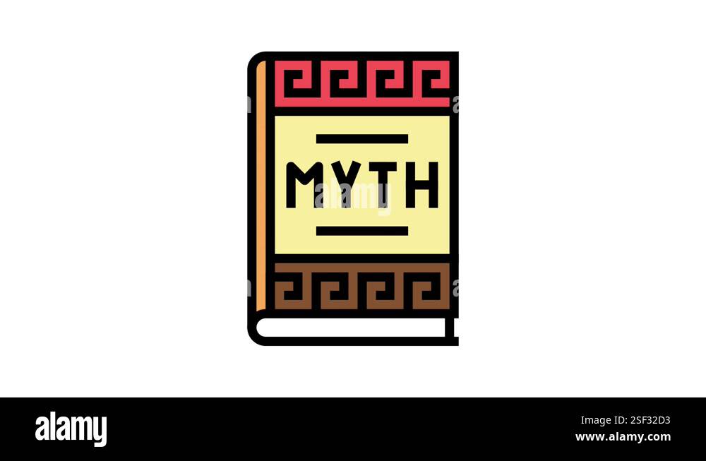 myth book ancient greece color icon animation Stock Video Footage - Alamy