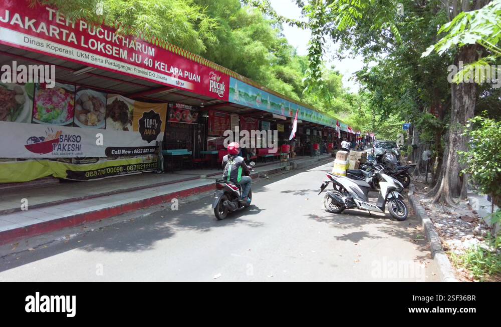 Deserted street food stall during new normal lifestyle Stock Video ...