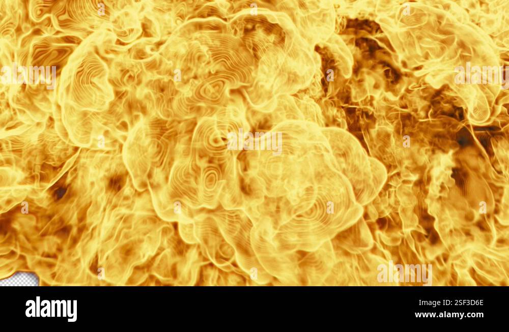 Close up of Fire Flames and Smoke Transition, Alpha Channel Stock Video ...
