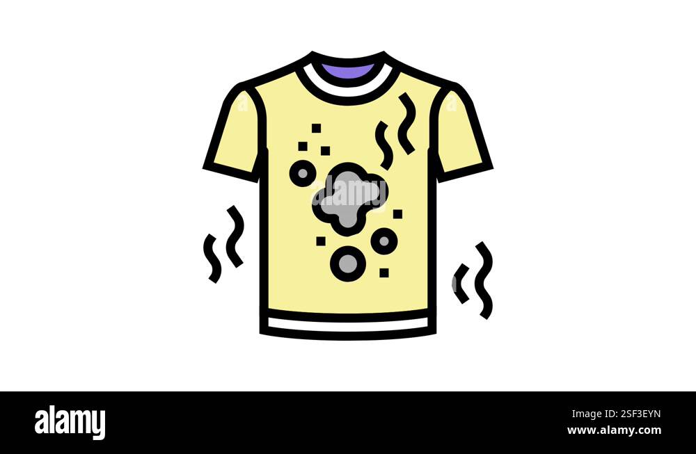 dirty smelling t-shirt color icon animation Stock Video Footage - Alamy