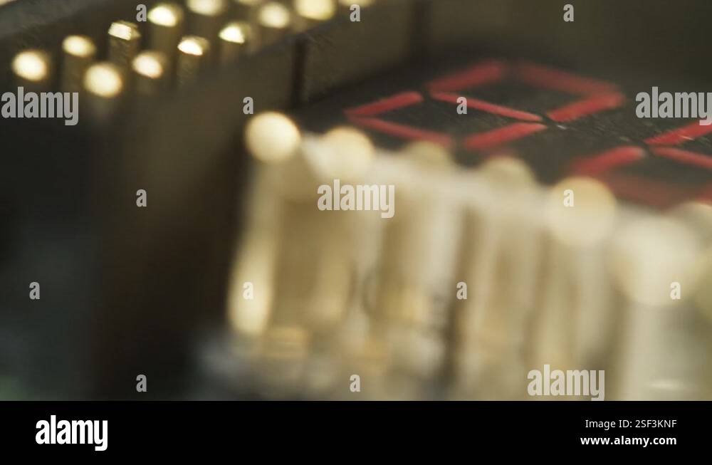 Microchip close-up, computer processor, motherboard. microcircuit ...