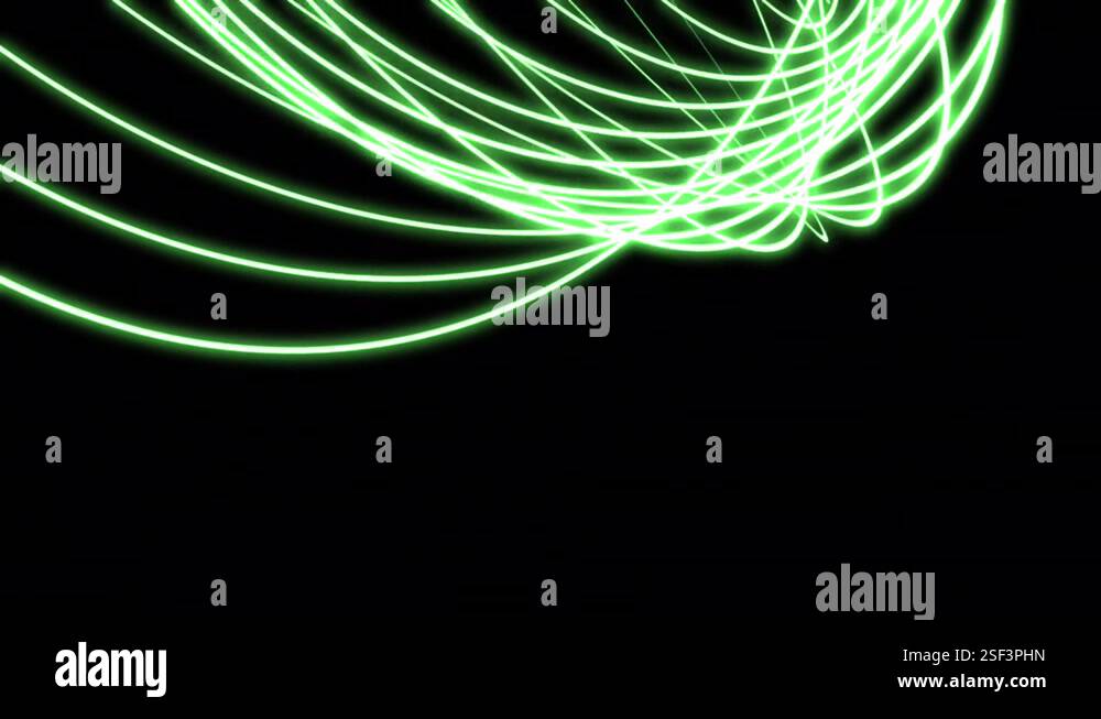 3D Streamline Waves Green VJ Loop Animation Background Stock Video ...