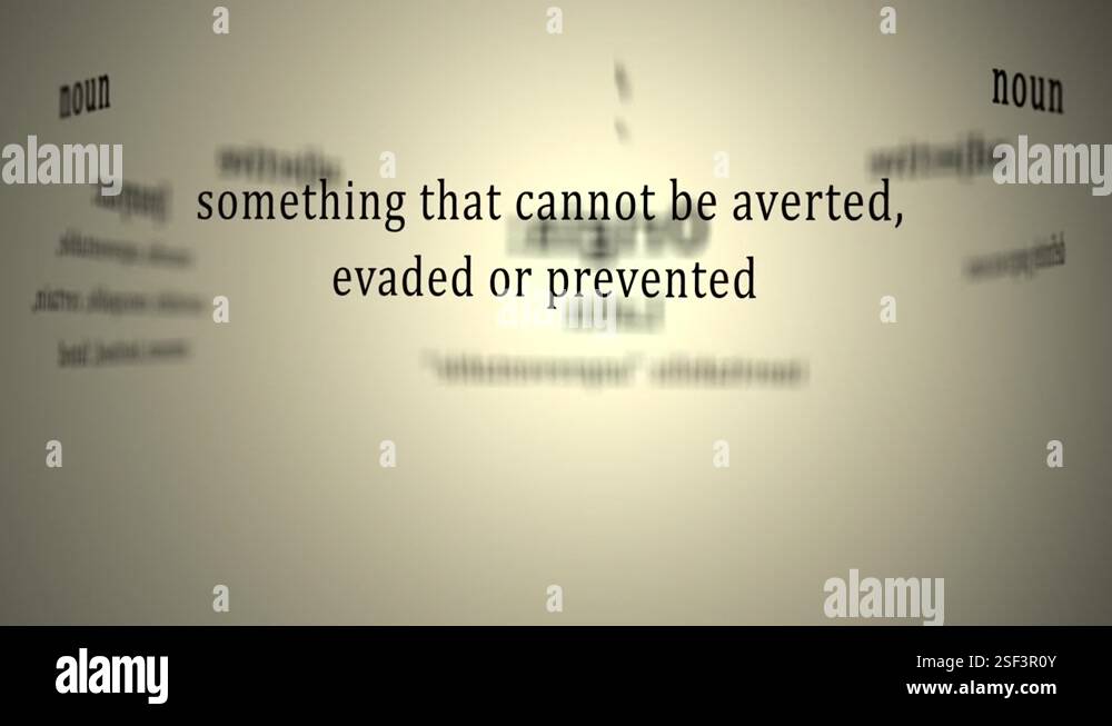 Definition: Inevitable Stock Video Footage - Alamy
