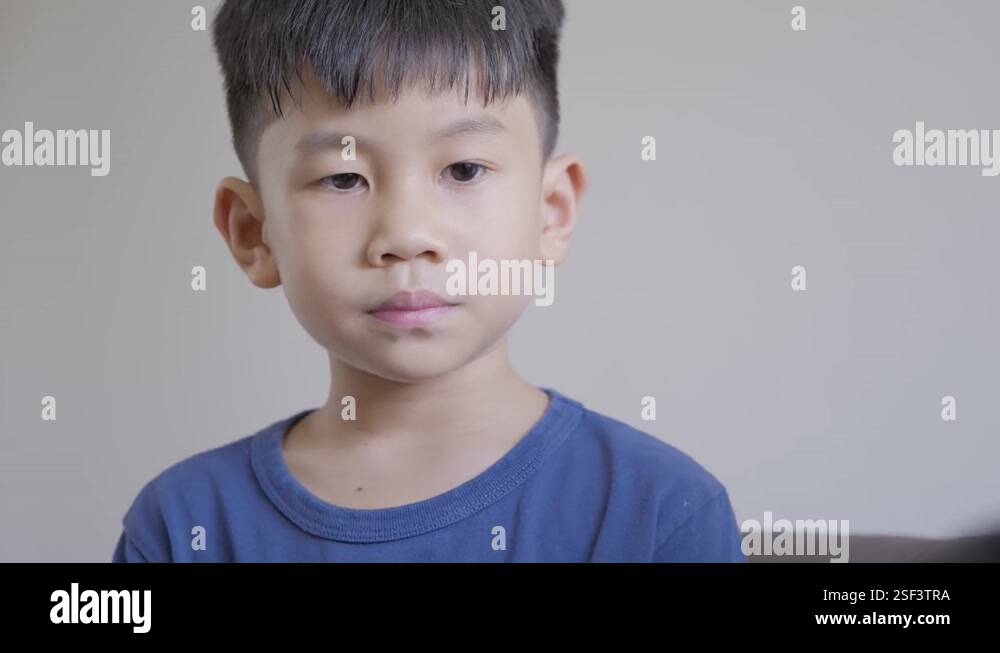 Asian boy with hyperactive kid syndrome or ADHD Stock Video Footage - Alamy