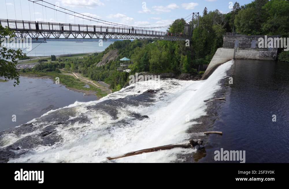 Chutes Montmorency fall in quebec city Stock Video Footage - Alamy
