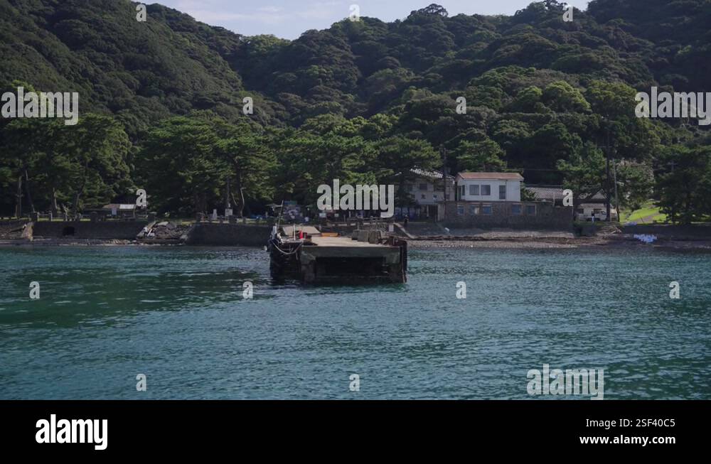 Tomogashima Island on Warm Summer Day seen from Inland Sea of Japan ...