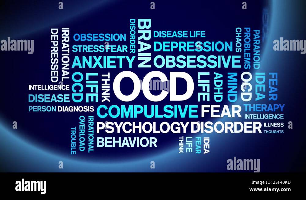 OCD animated word cloud,Obsessive-Compulsive Disorder kinetic ...