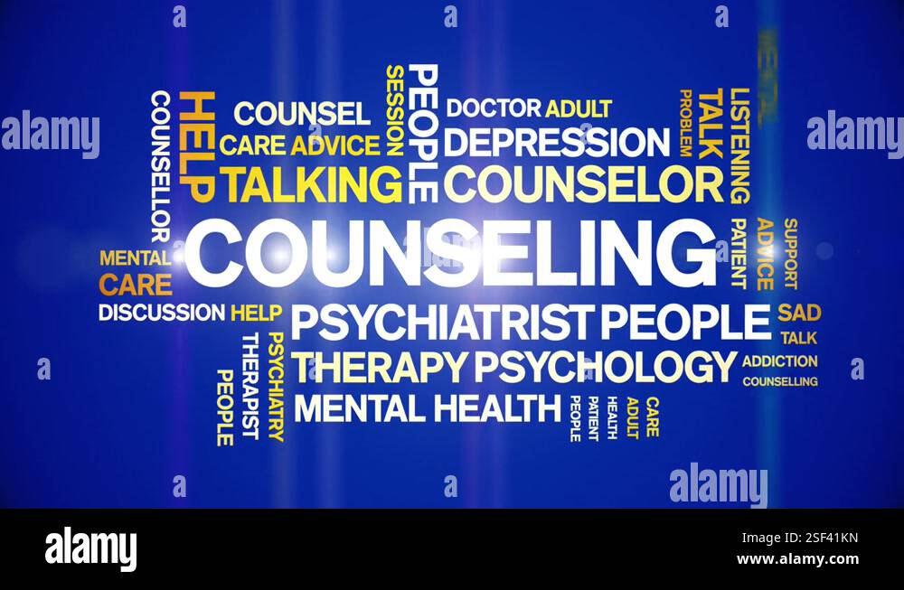 Counseling animated word cloud,animation text kinetic typography ...