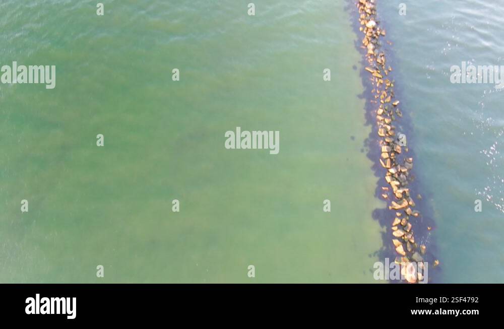 Aerial bottom up view of transparent water to a wonderful seascape ...