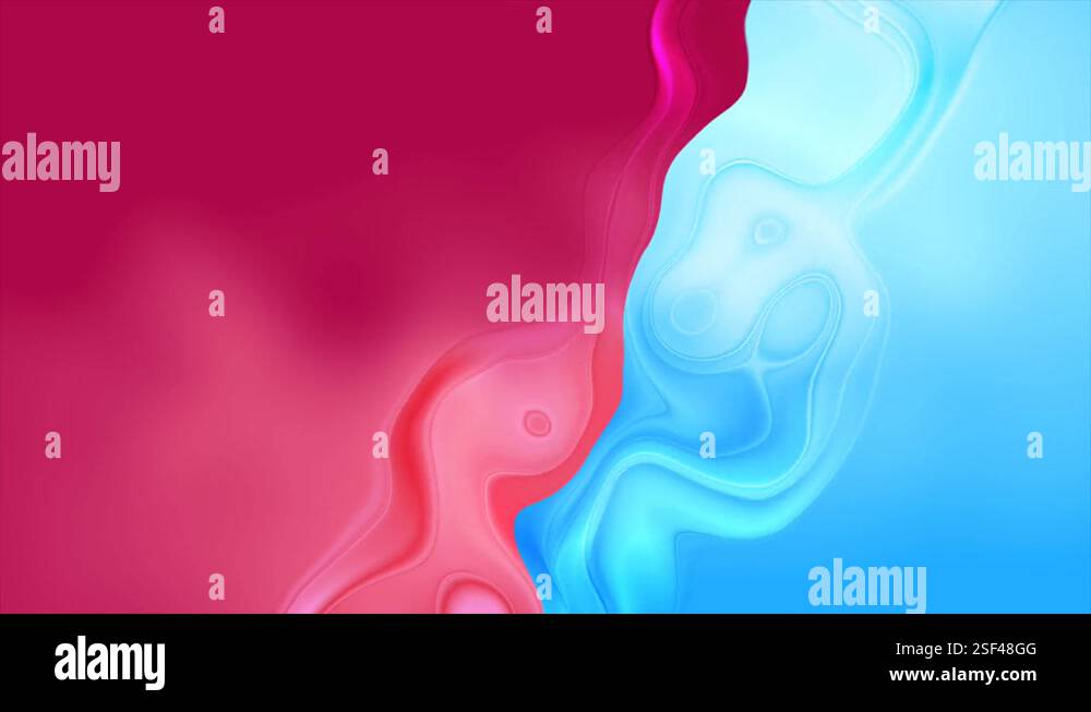 Pink cyan glossy smooth fluid waves abstract motion background Stock ...