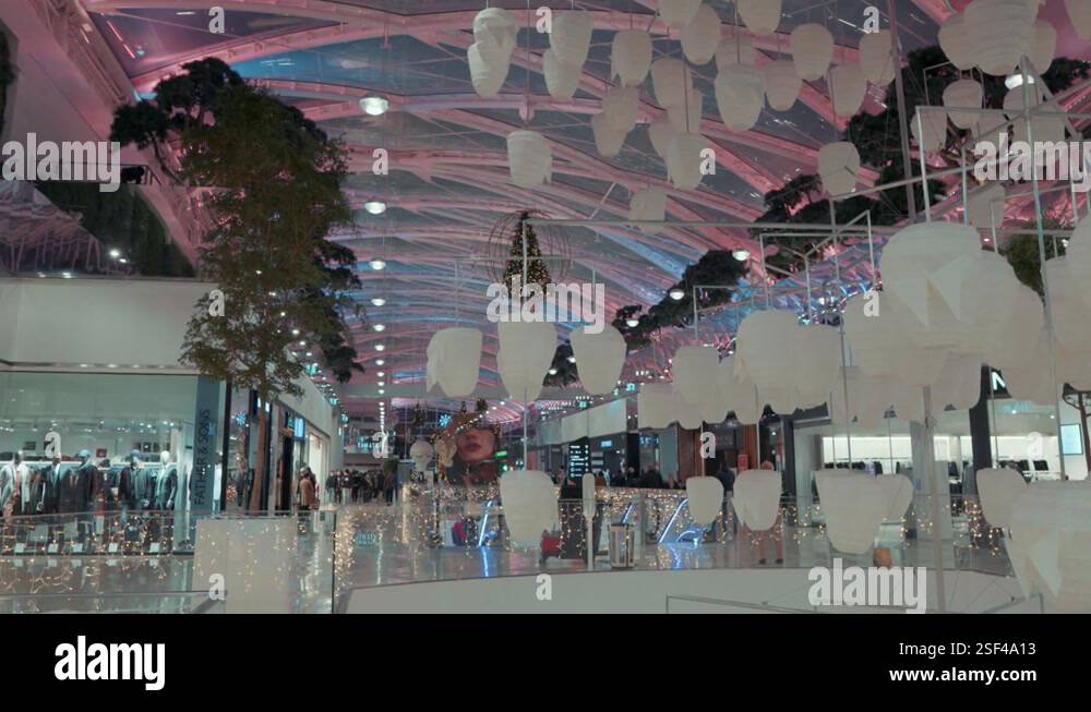 Polygone centre shopping Mall in Montpellier, France Stock Video ...