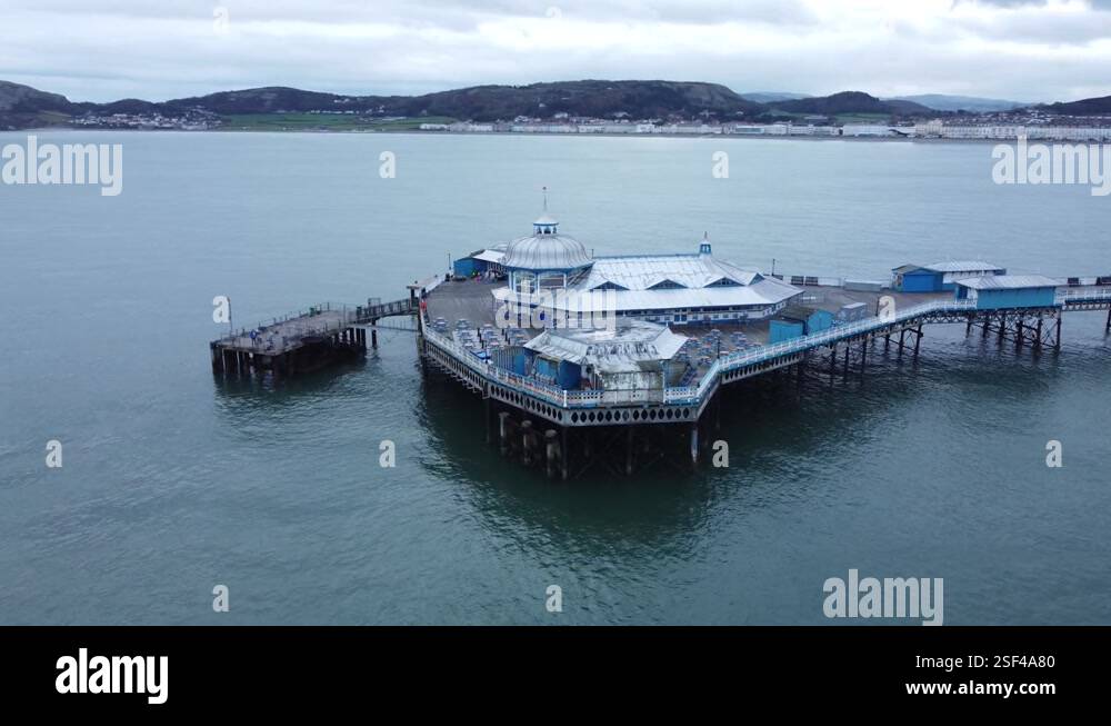 Iconic Llandudno pier historic Victorian wooden boardwalk seaside ...