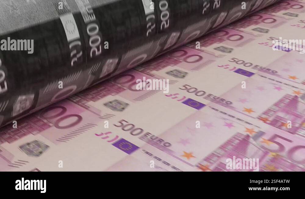 cash in printer EURO 4K Stock Video Footage - Alamy