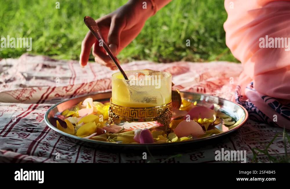 Puja worship of God. Arathi ritual. Hinduism Stock Video Footage - Alamy