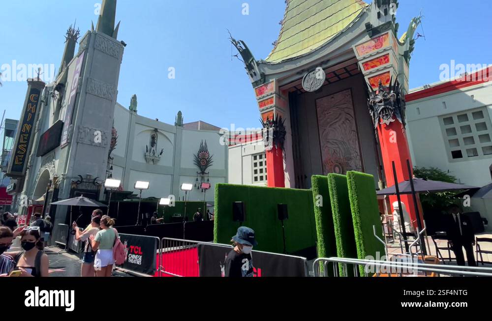 TLC Chinese Theatre exterior during Movie Premiere Tripod in Hollywood ...