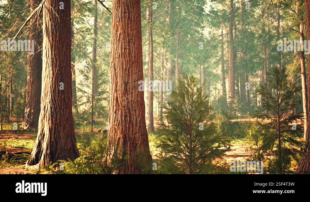 giant sequoias in the giant forest grove in the Sequoia National Park ...