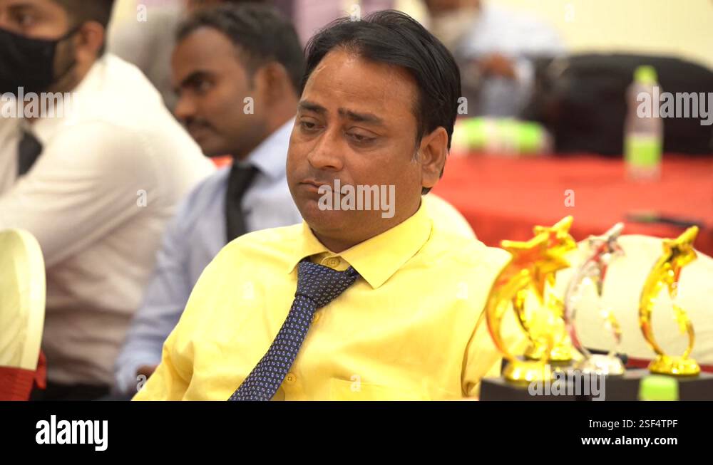 Employees attending their Office Awards function at New Delhi,India ...