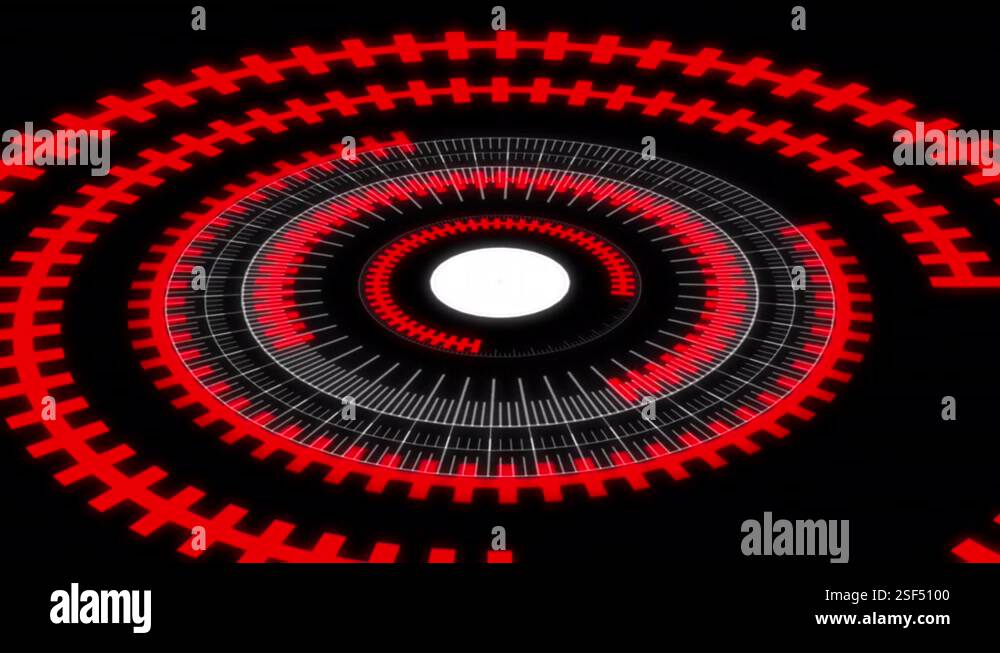 3D HUD Arc Audio Equalizer B Blinking Red X60 Degrees Large VJ Loop ...