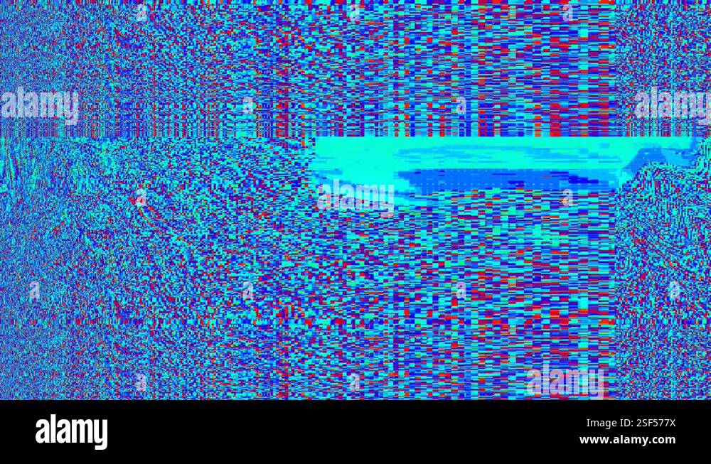 Surrealistic fantastic holographic animation. Broken tv effect Stock ...