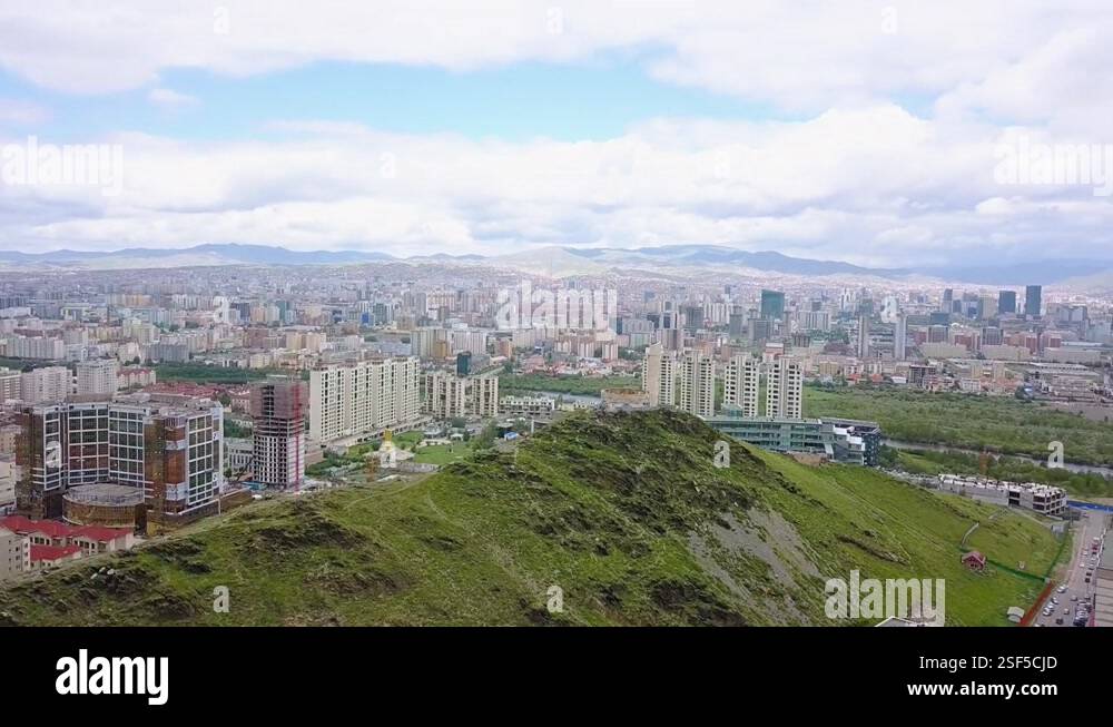 Ulaanbaatar, Mongolia. Memorial to Soviet soldiers on Zaisan Tolgoi. complex in Stock Video ...