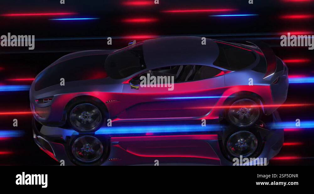 Powerful Working Car Engine. Big Hungry V8 Engine In Flames Stock Video ...