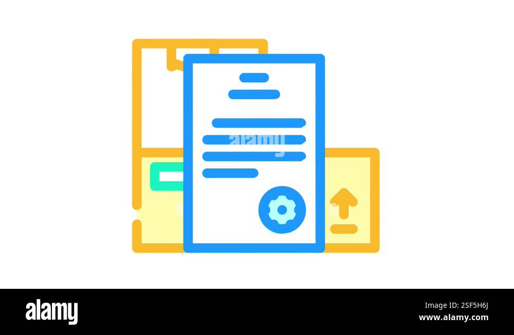 documentation wholesale color icon animation Stock Video Footage - Alamy