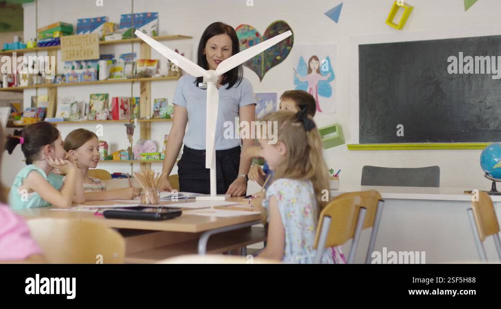 Elementary School Stem Robotics Classroom Diverse Group of Children ...