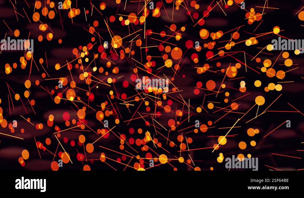 Rack Focus View Of Slow Rotating Orange Red Needle Like Animation ...