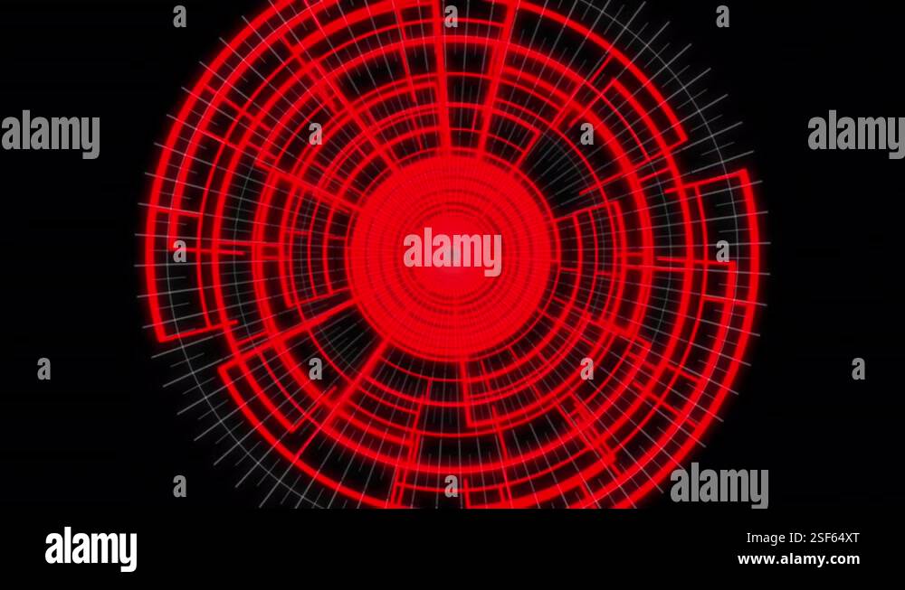 HUD Arc Audio Equalizer A Red Large VJ Loop Animation 01 Stock Video ...