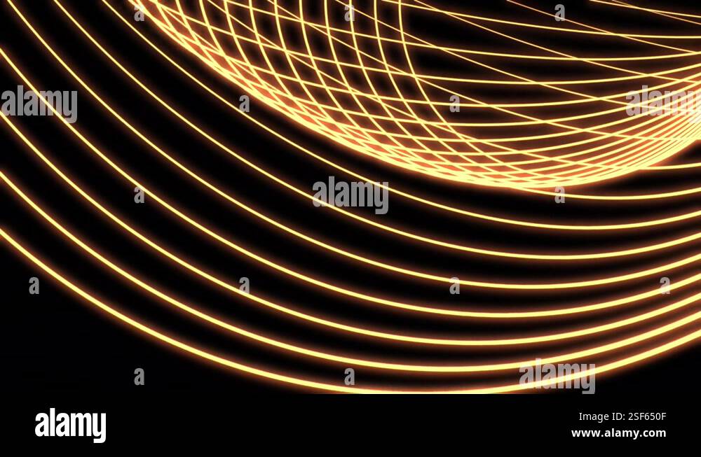 3D Streamline Waves Yellow VJ Loop Animation Background Stock Video ...