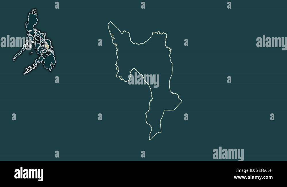 Leyte, Philippines, extruded and isolated. Pattern Stock Video Footage ...