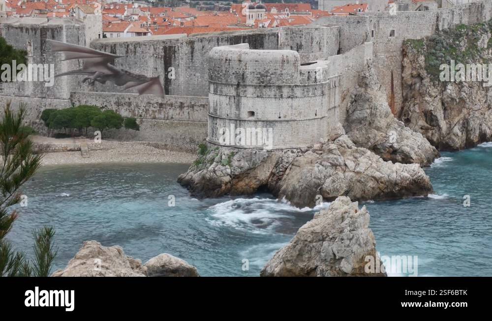 Realistic Dragon Planning over the Dubrovnik's Bokar Fort. Game of ...
