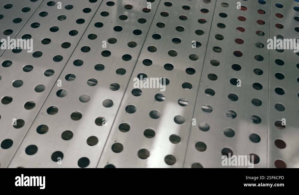 Perforated metal sheets, divided into sections - the basis of warehouse ...