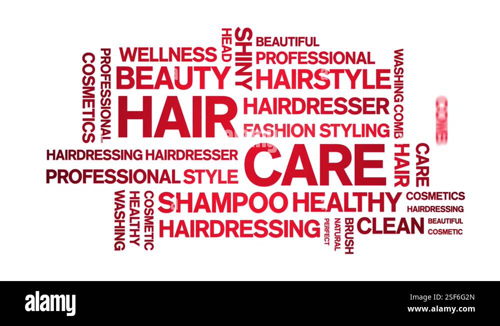 Hair Care animated word cloud,text animation kinetic typography ...