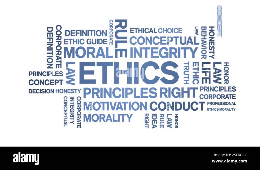Ethics animated word cloud,text animation kinetic typography seamless ...