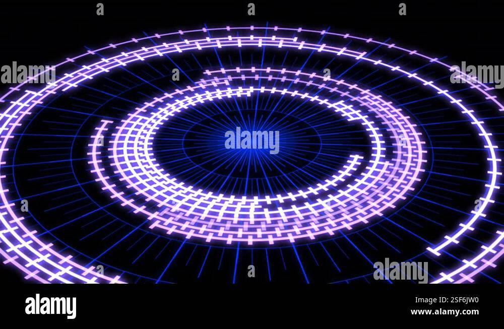 3D HUD Arc Audio Reactive Equalizer Blinking Purple Blue X60 Degrees ...