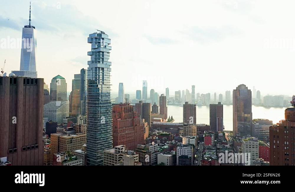Tall High Rise Buildings In New York Cut Through Sky. Famous ...