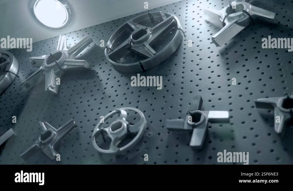 A set of new blades and perforated discs (grates) of different sizes ...