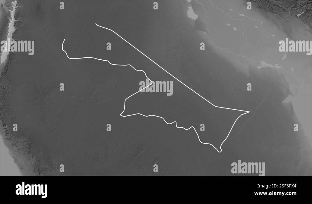 Al Hudud ash Shamaliyah, Saudi Arabia, extruded. Grayscale Stock Video ...